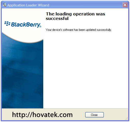 How to install Blackberry Operating System (OS) using Blackberry loader.exe