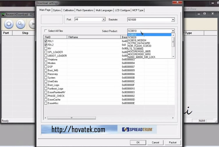 How to use research download tool to create Unisoc / Spreadtrum pac file