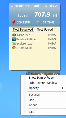Monitor the data / bandwidth usage on your Windows PC using Cucusoft ...