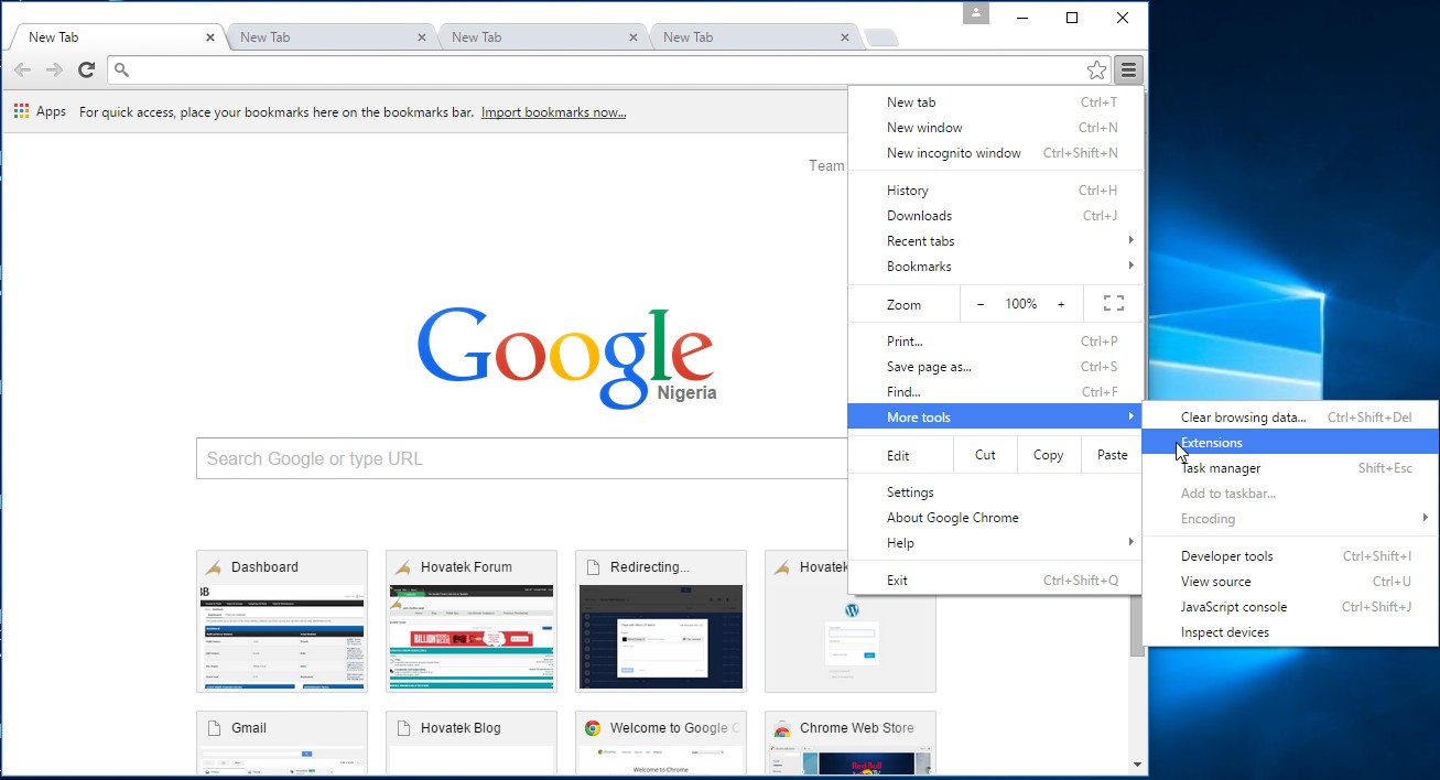 How to remove Adware from Google Chrome PC browser – Hovatek Blog