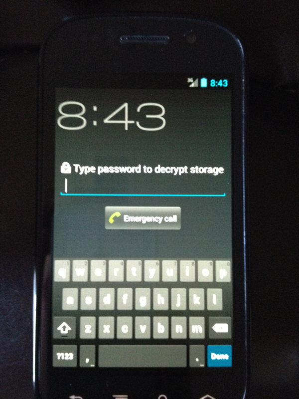 How to fix type password to decrypt storage on Mediatek