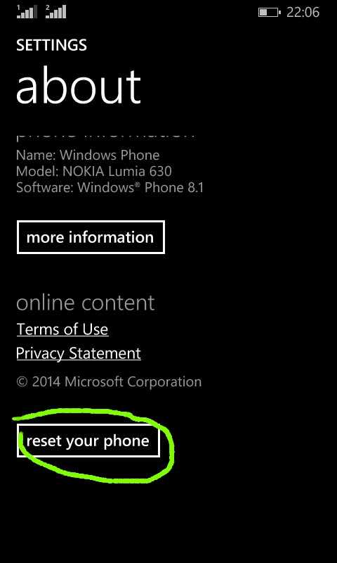 how to soft/hard reset nokia lumia