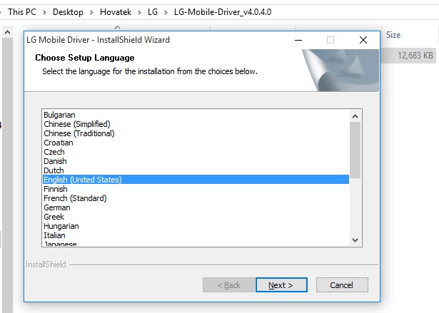 How to install LG drivers on a Windows PC