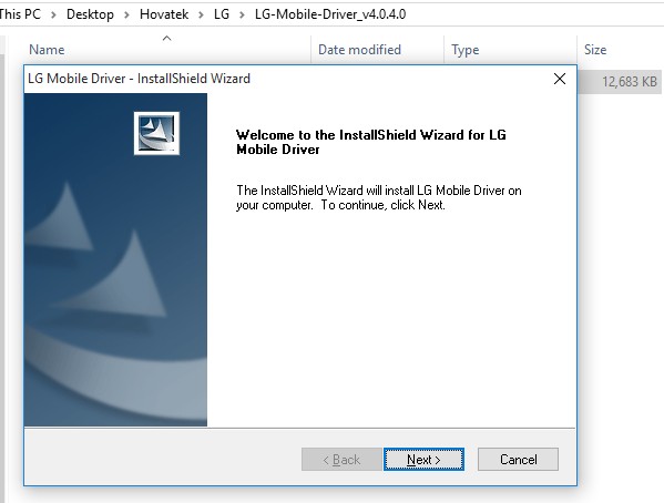 How to install LG drivers on a Windows PC