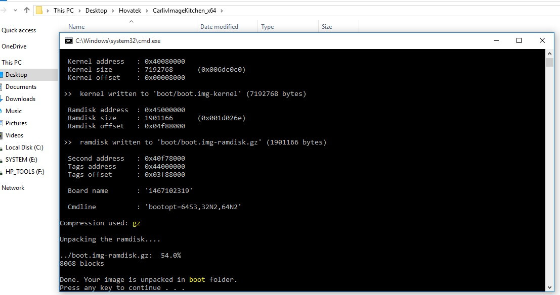 How to unpack & repack boot.img or recovery.img in Windows