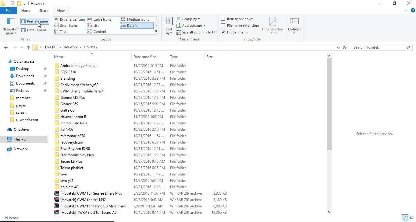 How to enable or disable preview pane in Windows