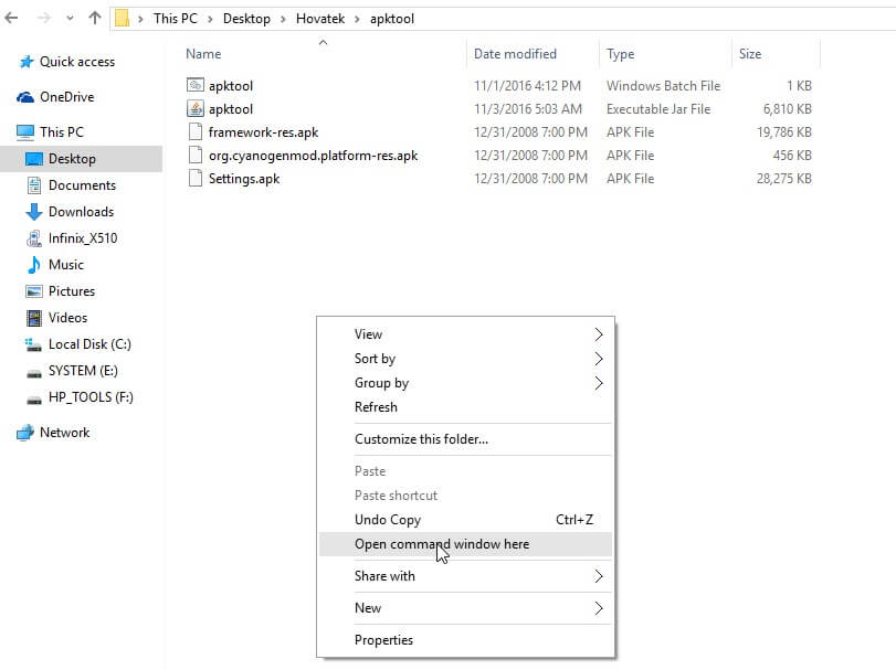 How to use Apktool to decompile & recompile an apk (Windows)