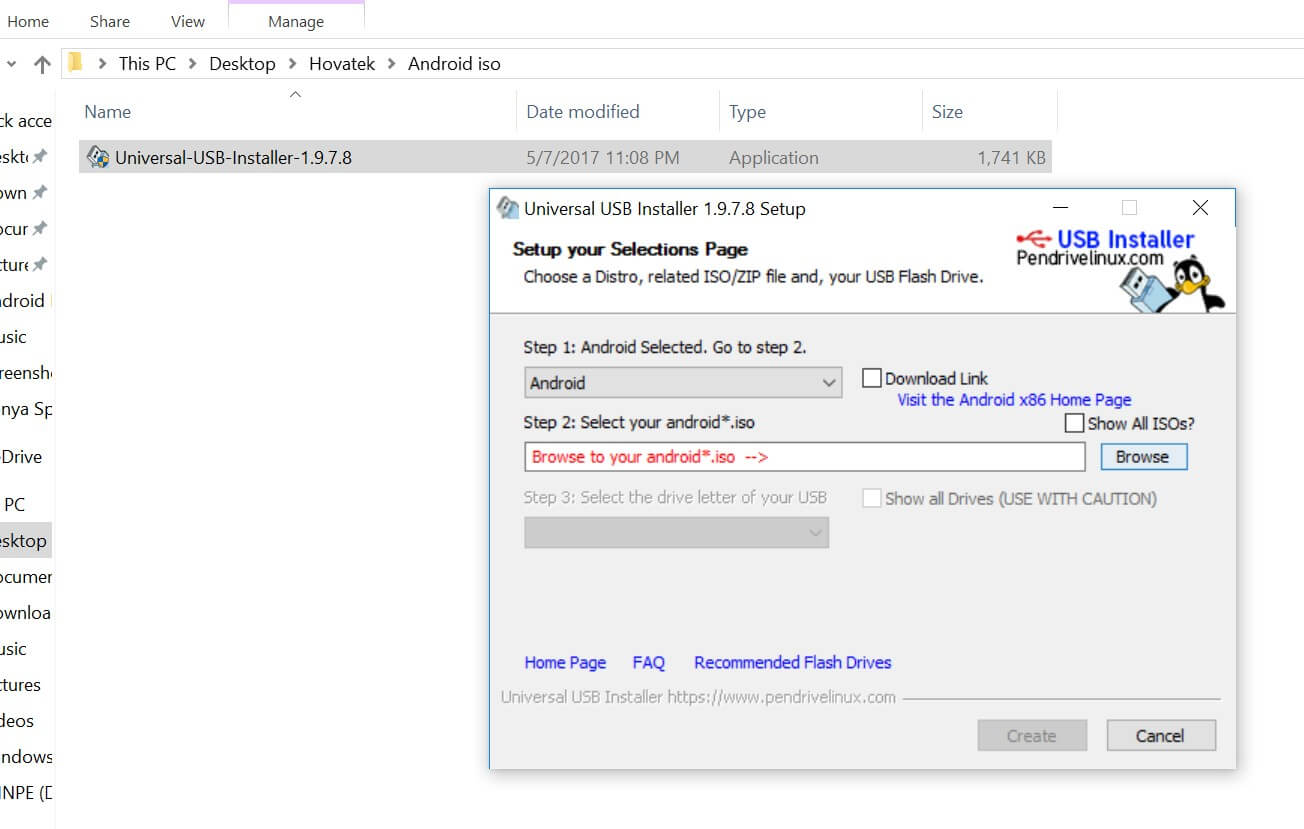 How to use Universal USB Installer to create a bootable USB