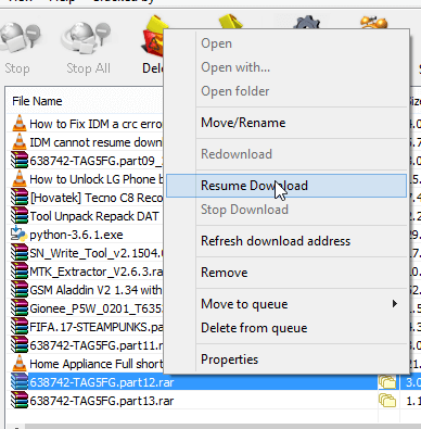 How to Fix IDM "An Error Occured During Download" While Resuming Download