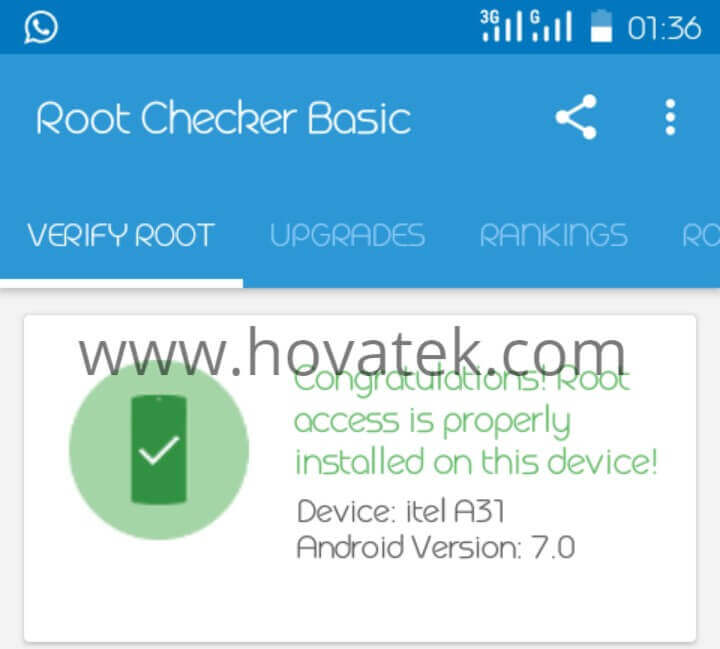How to root the Itel A31