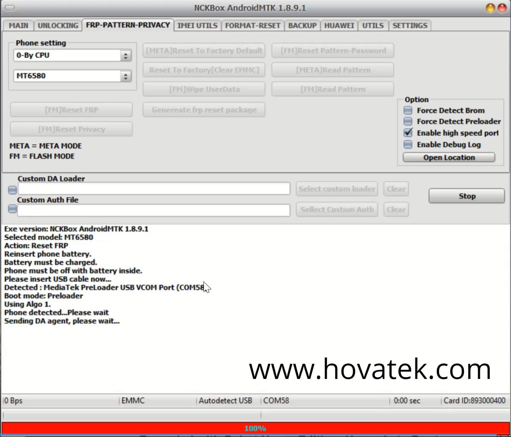 How to use NCK Pro Box to bypass FRP on Mediatek devices