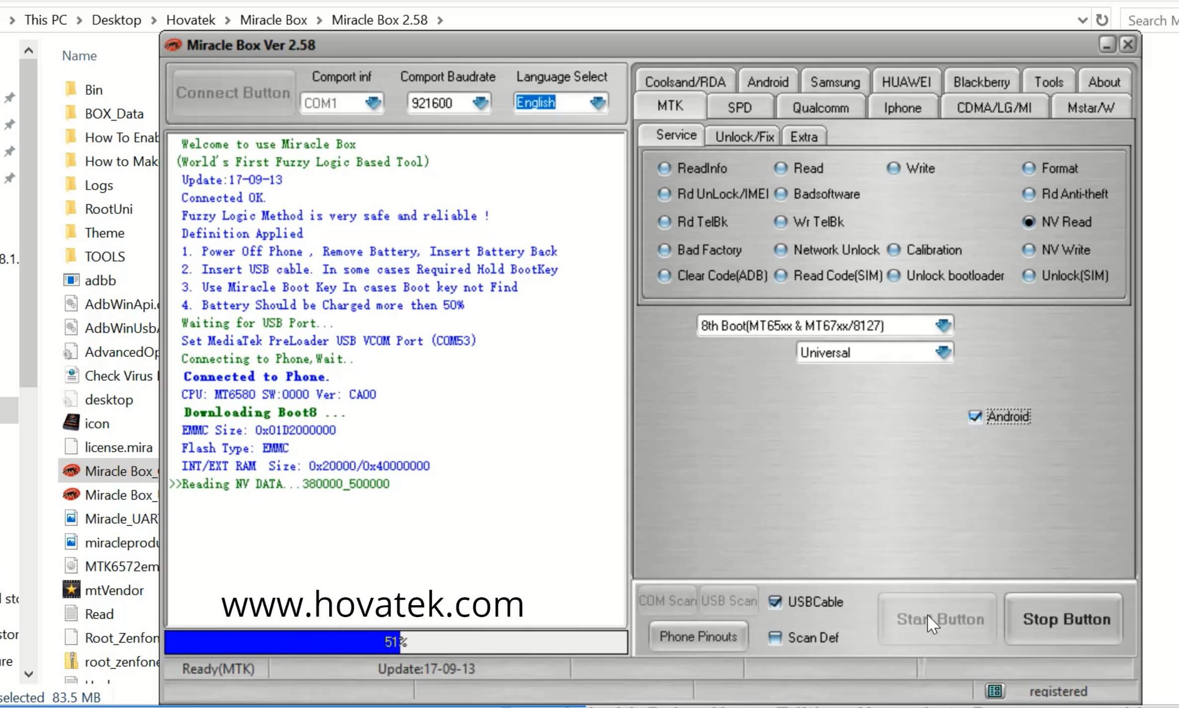 How to use Miracle Box / Thunder to backup & write NV to Mediatek