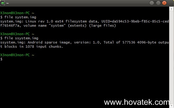 How to tell the file system of a system.img in windows
