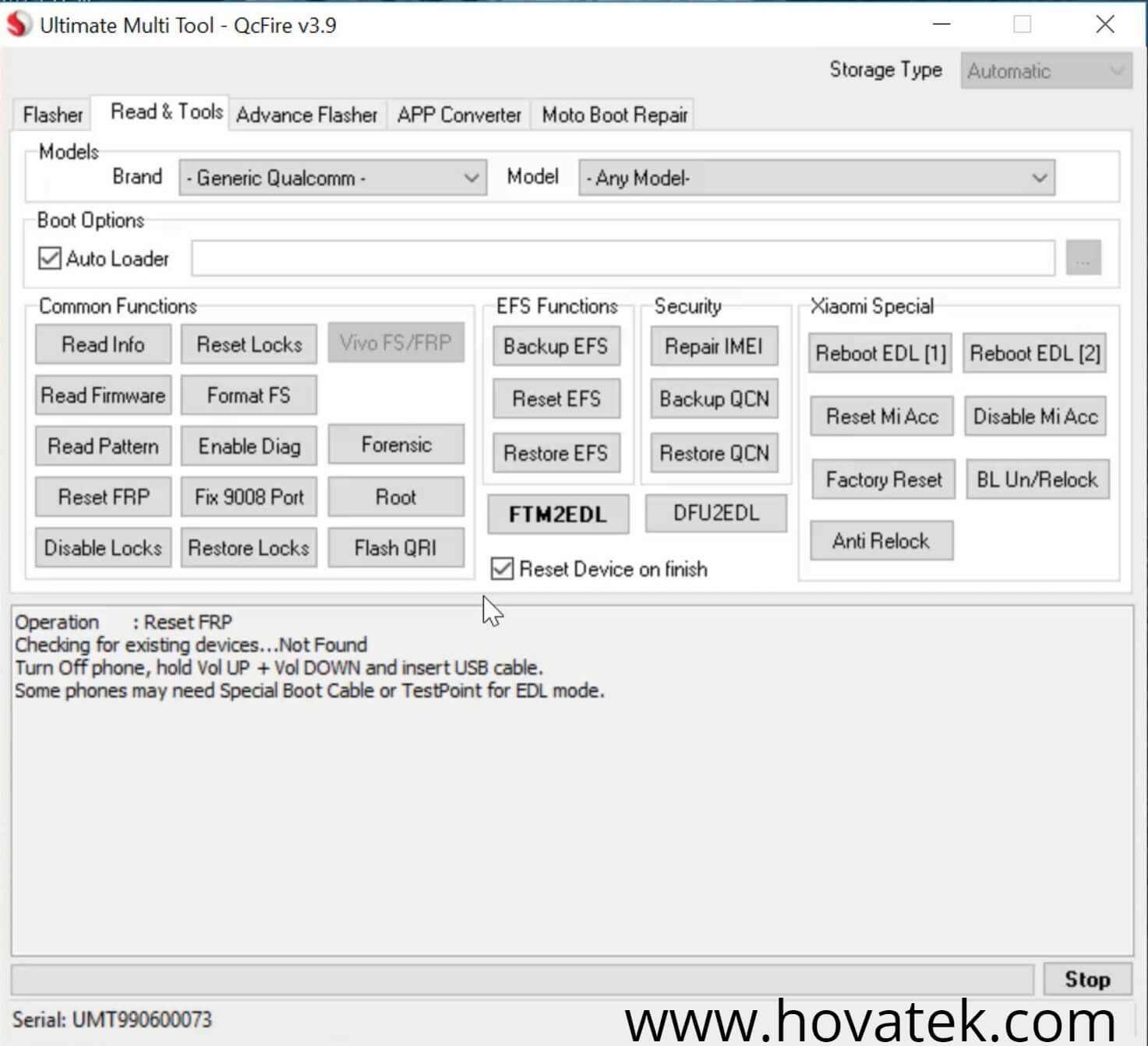 How to use Ultimate Multi Tool to bypass FRP on Qualcomm