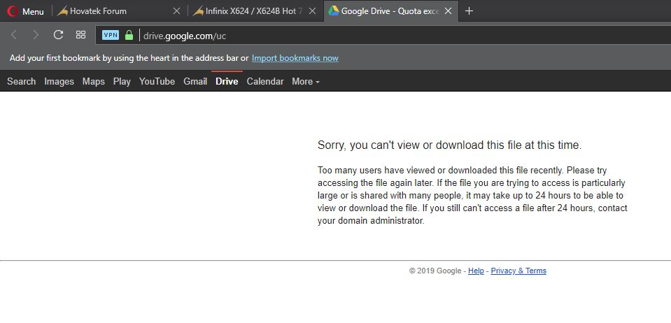 How to fix google drive quota exceeded error (1) - Hovatek Blog How to fix google drive quota exceeded error (1) - Hovatek Blog