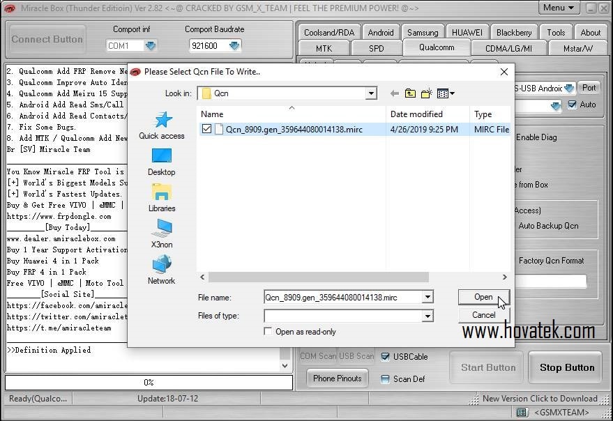 How to use Miracle box to backup & write QCN to Qualcomm