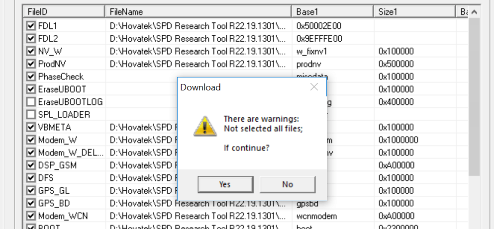 How to use research download tool to create Unisoc / Spreadtrum pac file