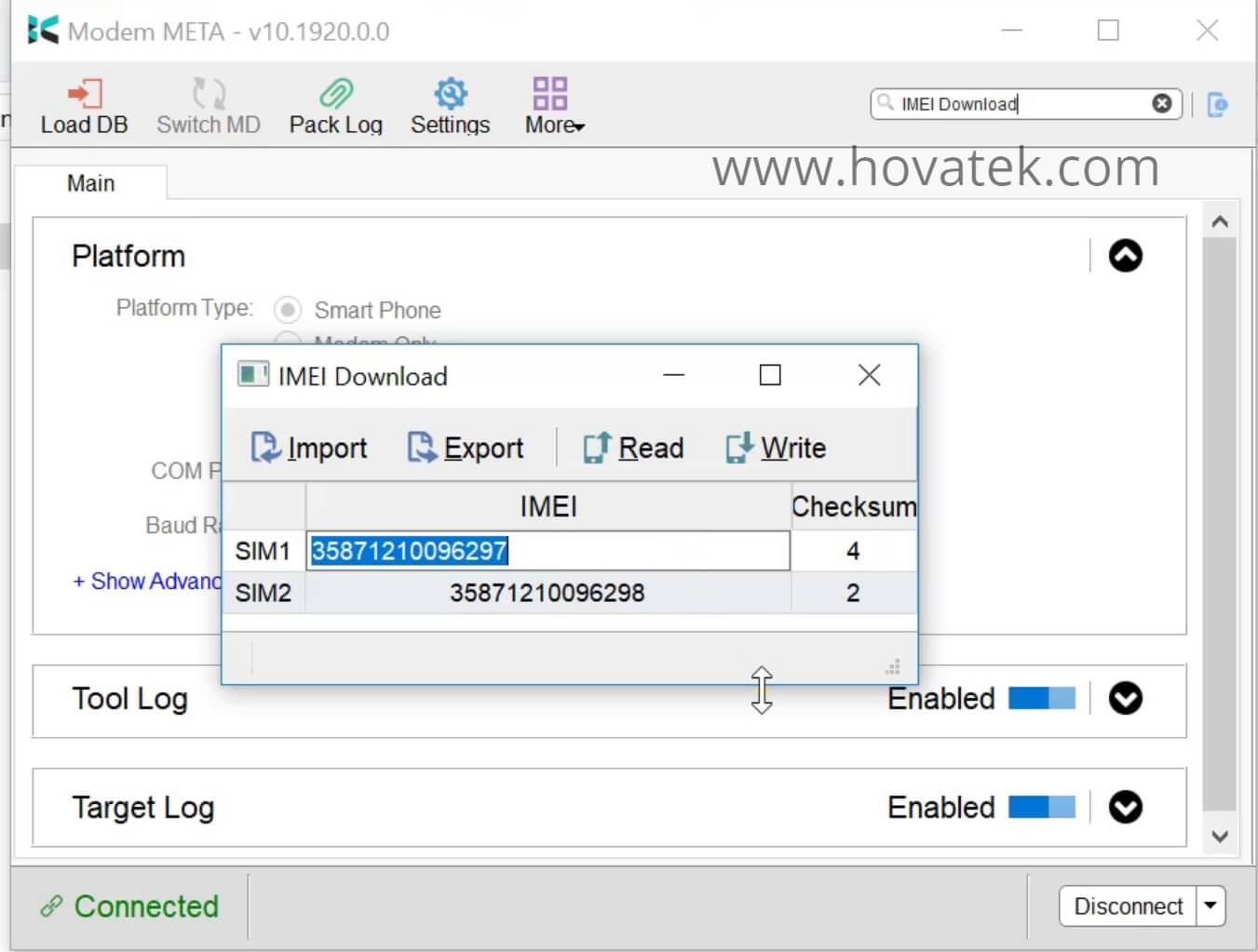 How to use modem meta to write IMEI to Mediatek devices