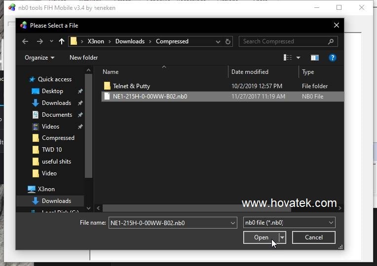 How to extract an nb0 firmware