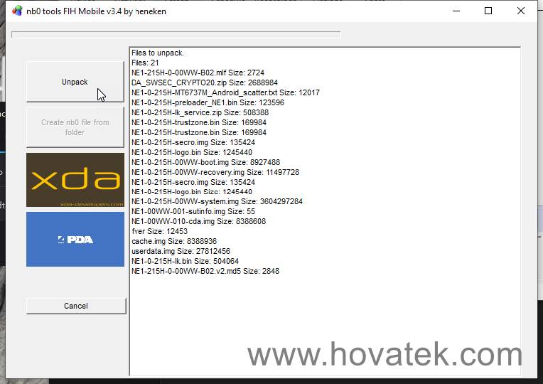How to extract an nb0 firmware