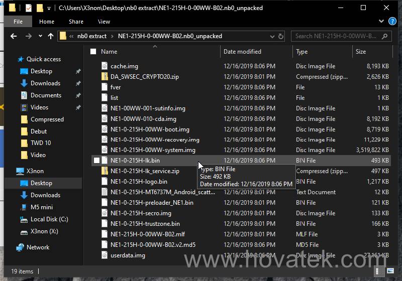 How to extract an nb0 firmware