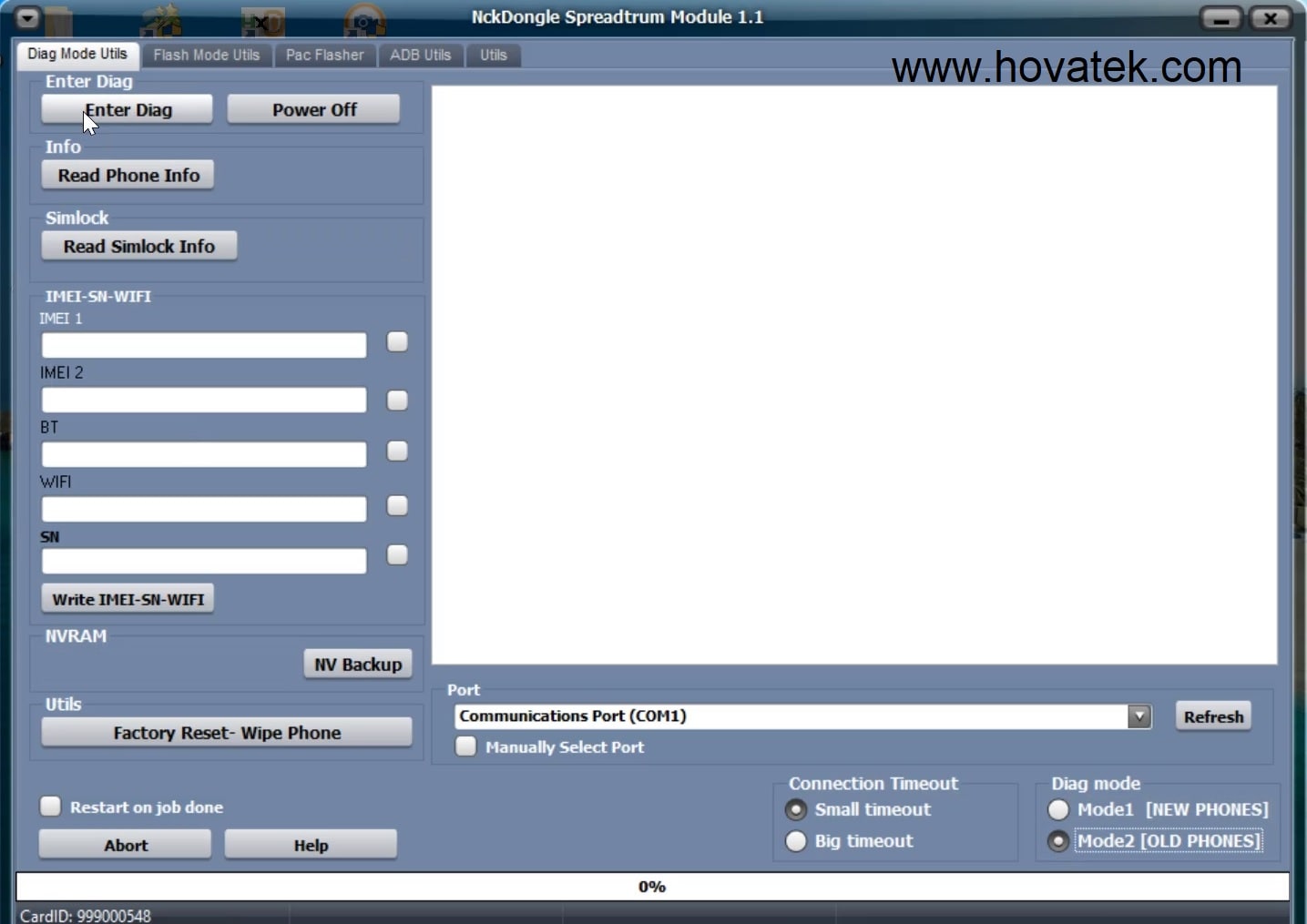 How to boot Unisoc (SPD) phone into diag mode using nck box