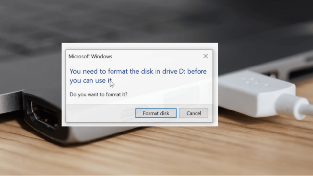Fix: "You need to format the disk in drive before you can use it" - Hovatek Blog