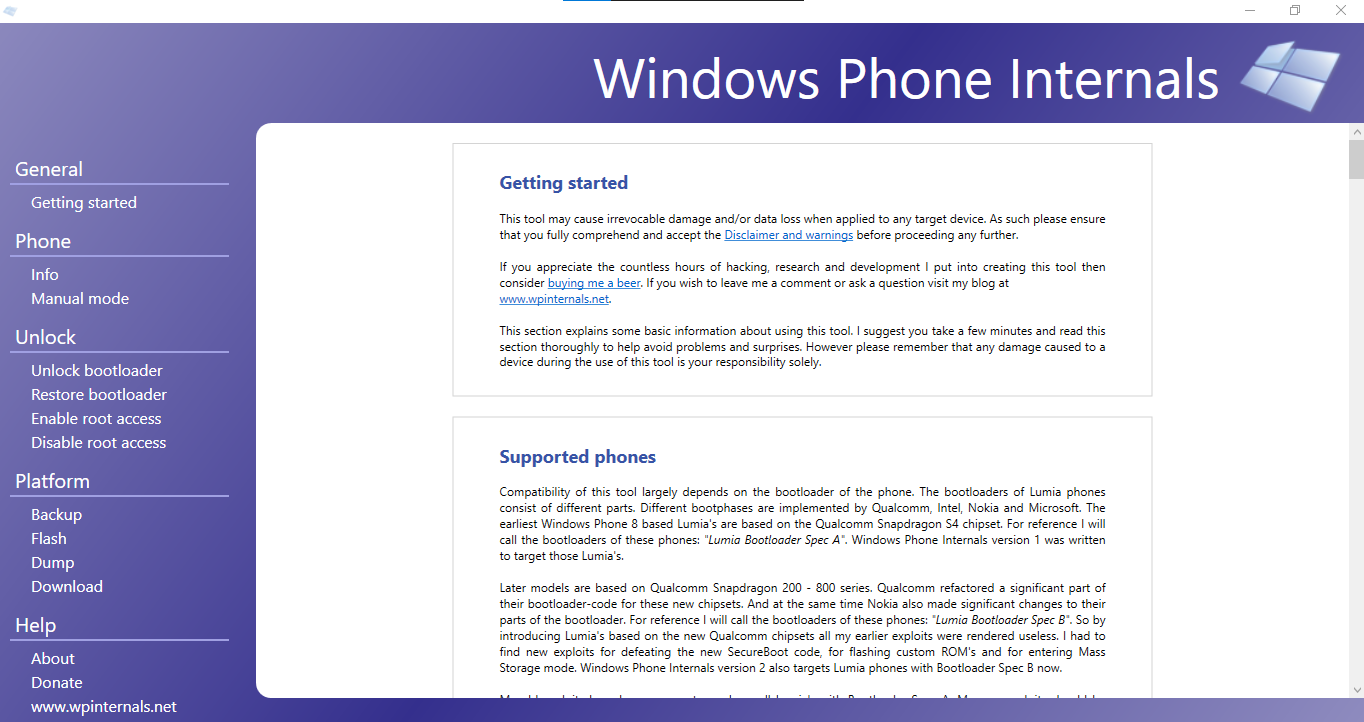 How to use Windows Internals to flash Windows phone