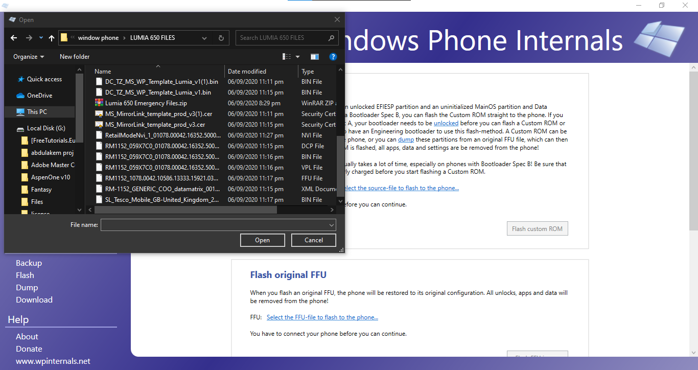 How to use Windows Internals to flash Windows phone