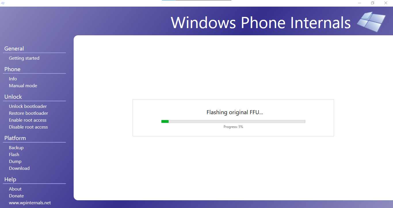 How to use Windows Internals to flash Windows phone
