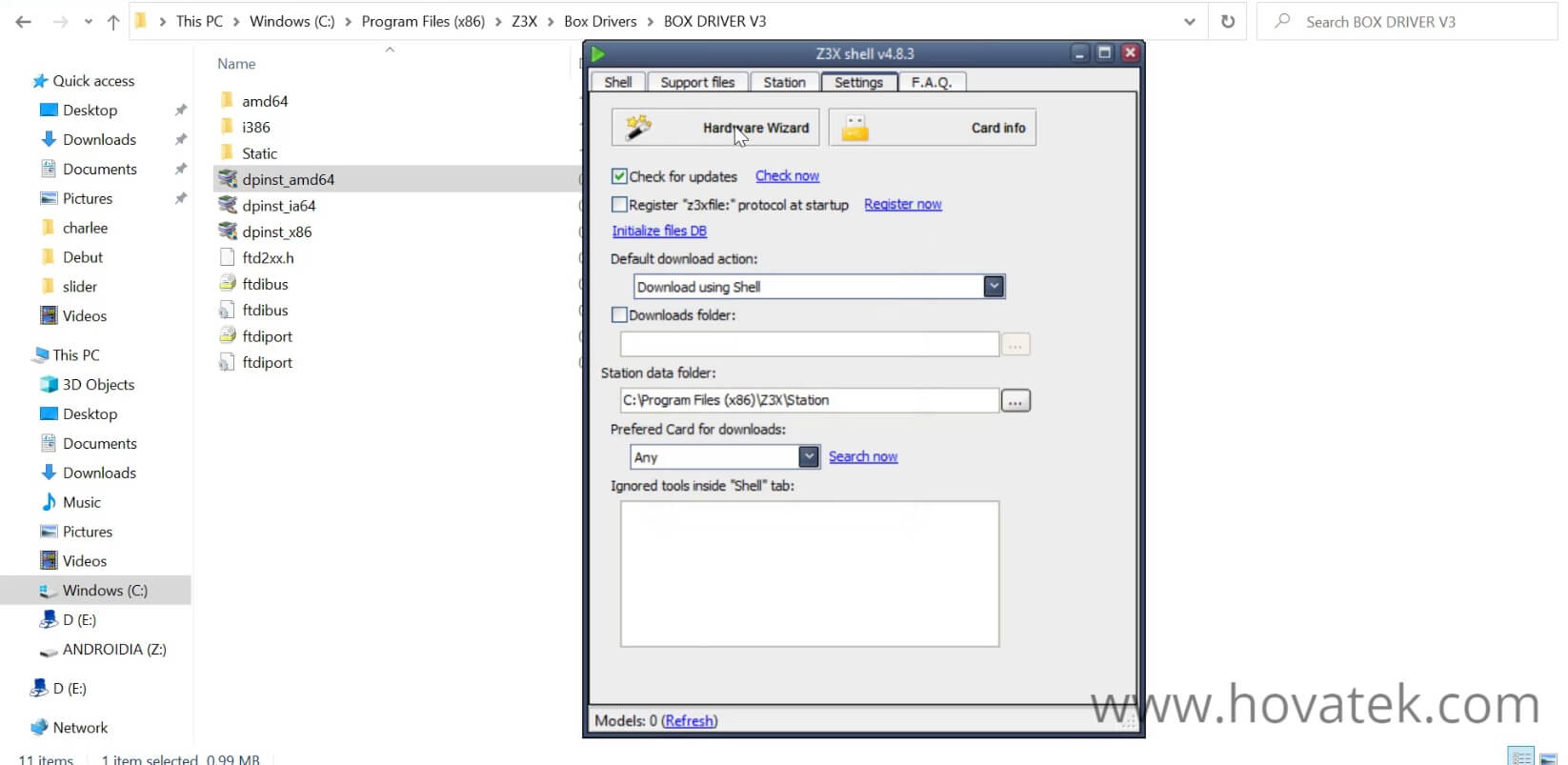 How to setup Z3X Pro box