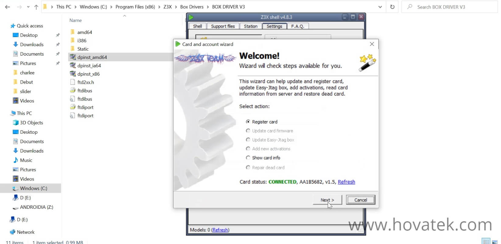 How to setup Z3X Pro box