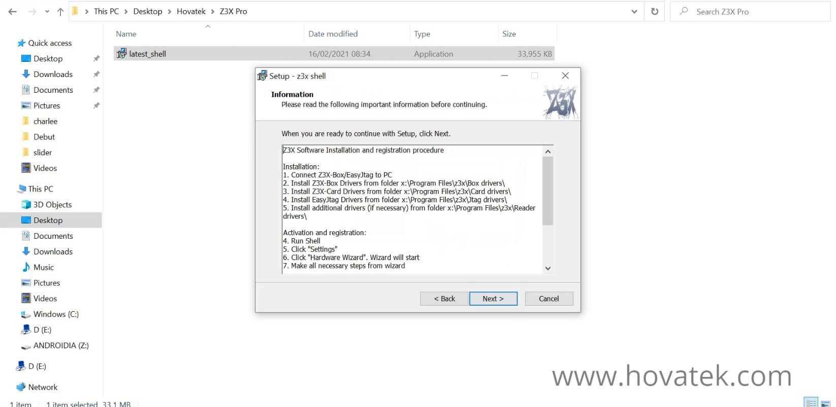 How to setup Z3X Pro box