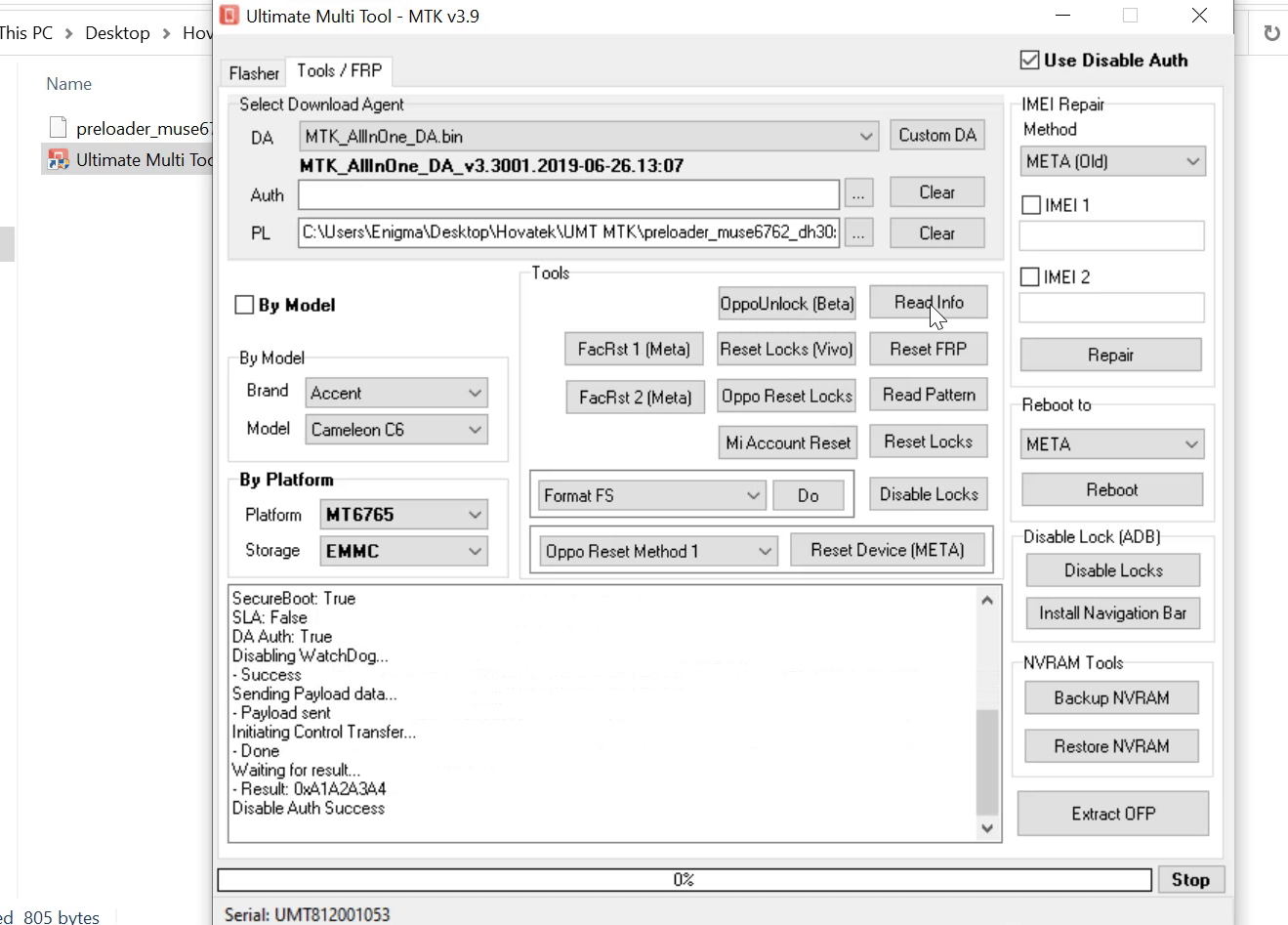 How to use UMT to bypass Mediatek Secure Boot DA and Auth 5 - Hovatek Blog