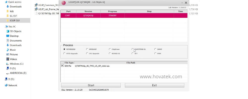 How to use LGUP (GUI) to flash LG phones