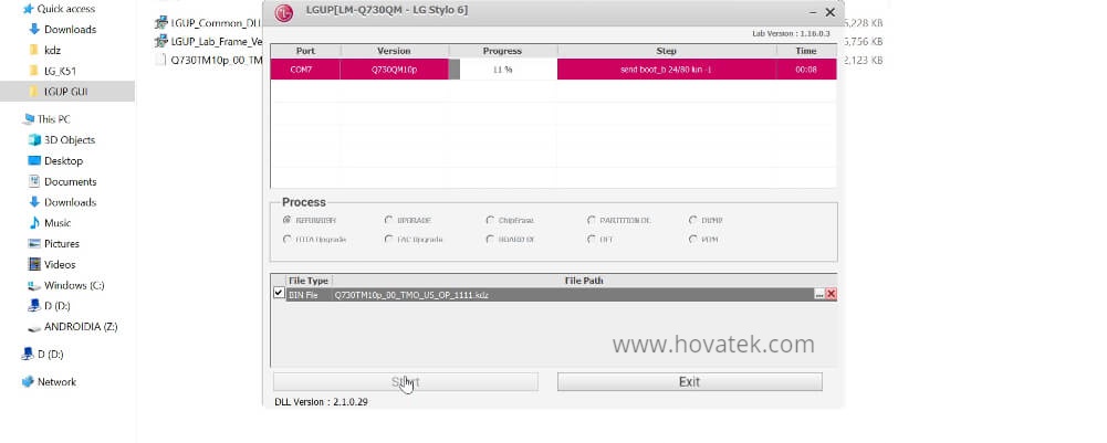 How to use LGUP (GUI) to flash LG phones