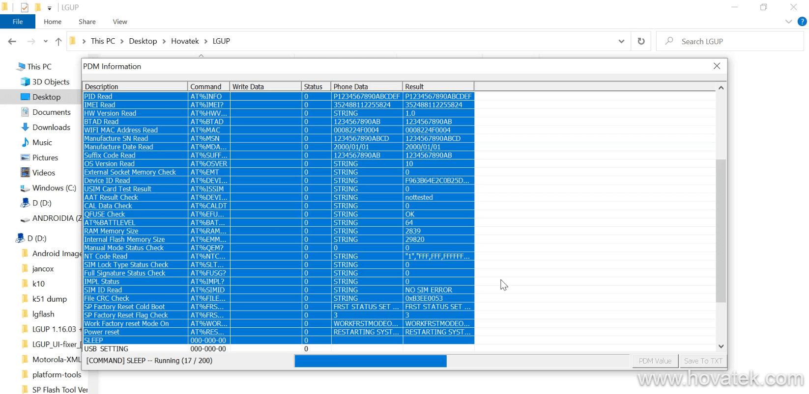 How to use LGUP to write NT CODE to LG Android