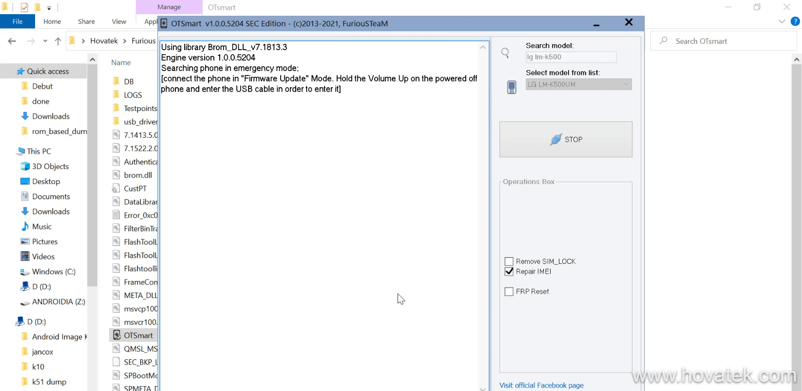 How to use OTSmart tool to write / repair IMEI