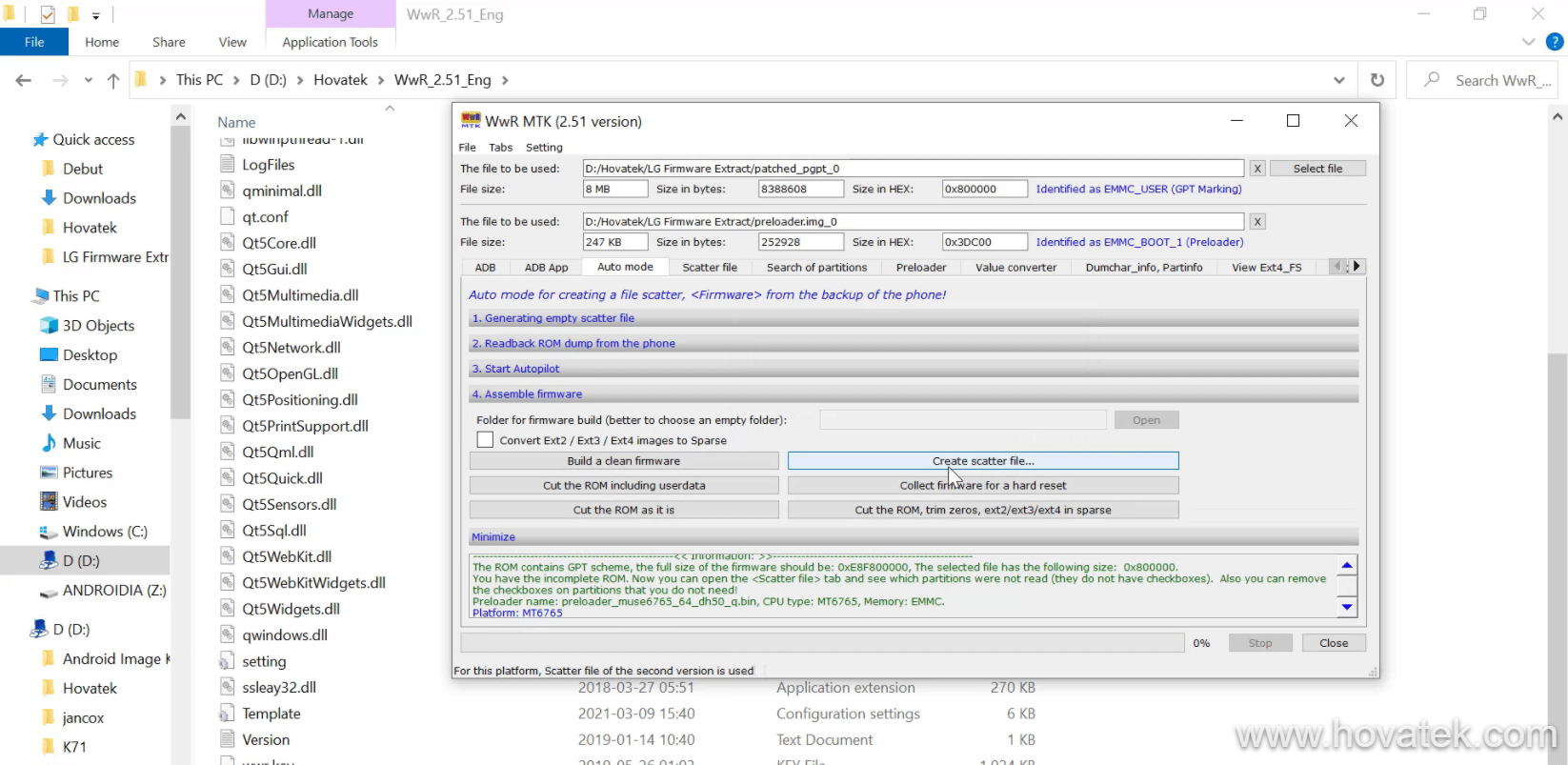 How to convert LG MTK kdz or tot to scatter format