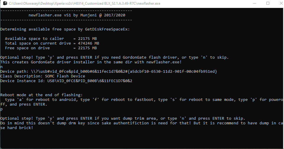 How to use Newflasher to flash Sony Xperia