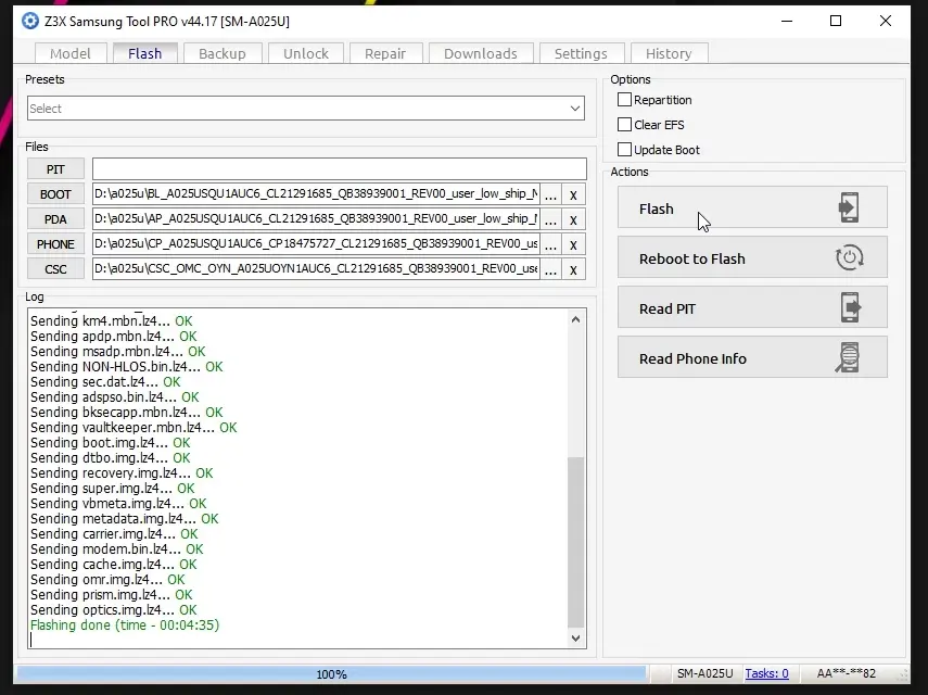 How to flash Samsung using Z3X Samsung Tool Pro