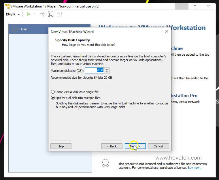 How to setup Ubuntu on Windows using Vmware Workstation Player