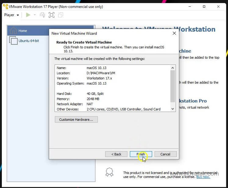 How to setup macOS on Windows using Vmware Workstation Player