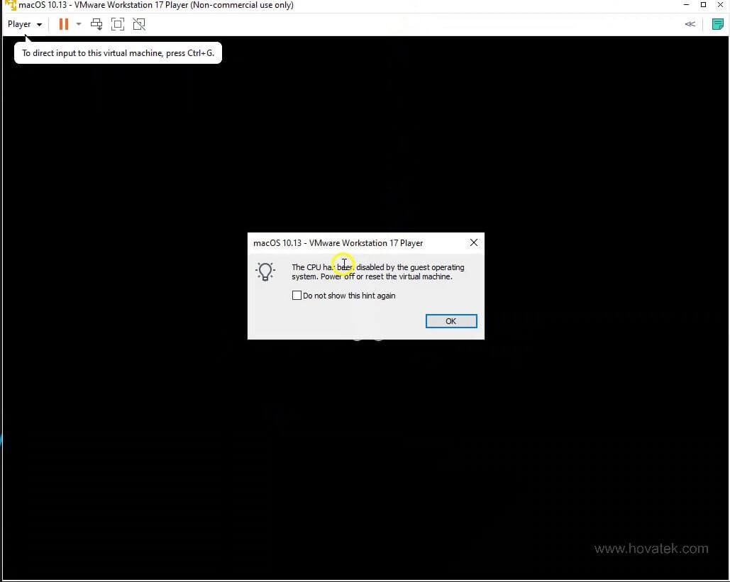 How to setup macOS on Windows using Vmware Workstation Player
