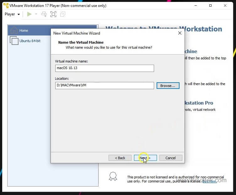 How to setup macOS on Windows using Vmware Workstation Player