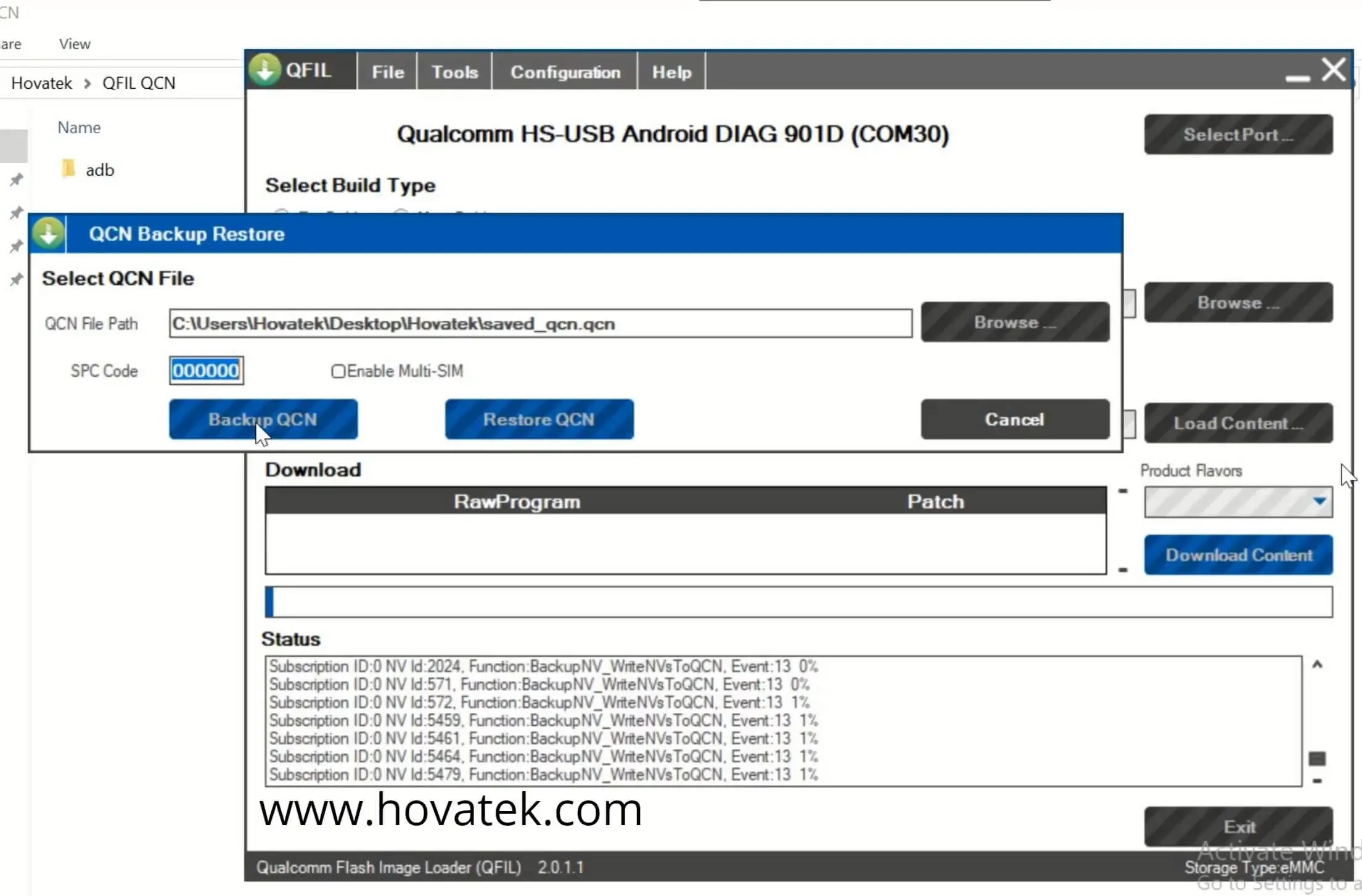 How to backup & restore Qualcomm QCN using QFIL