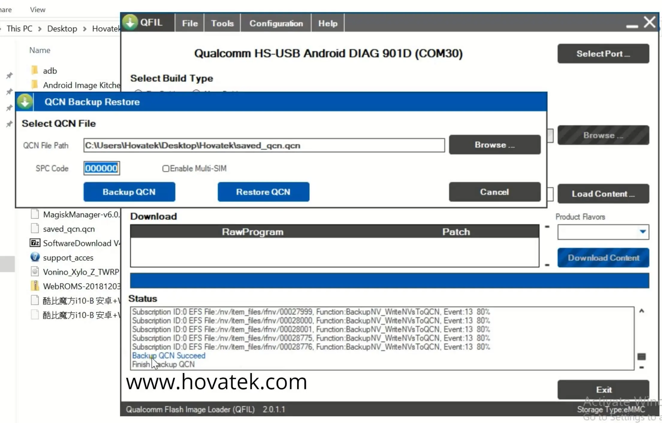 How to backup & restore Qualcomm QCN using QFIL