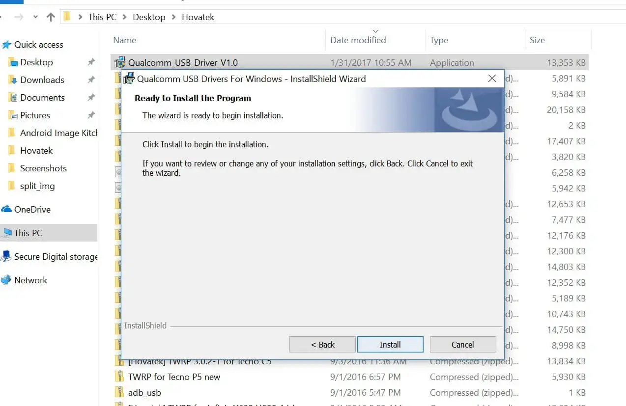 How to install Qualcomm USB drivers on a Windows PC