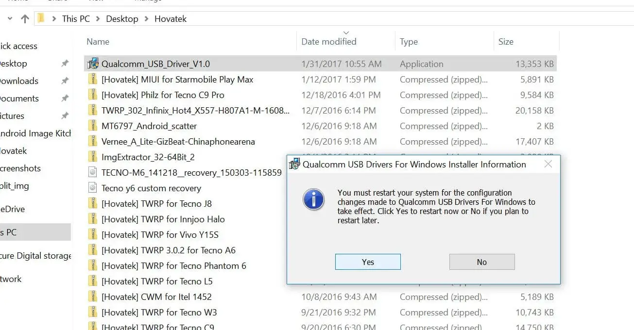 How to install Qualcomm USB drivers on a Windows PC