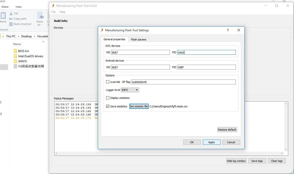 How to flash Intel devices using Manufacturing Flash Tool